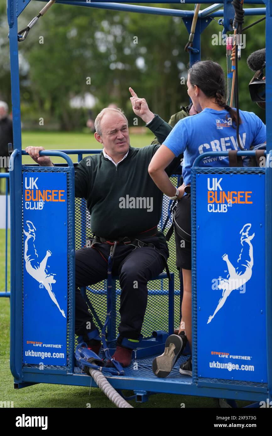 Liberal Democrat leader Sir Ed Davey during a visit to Eastbourne ...