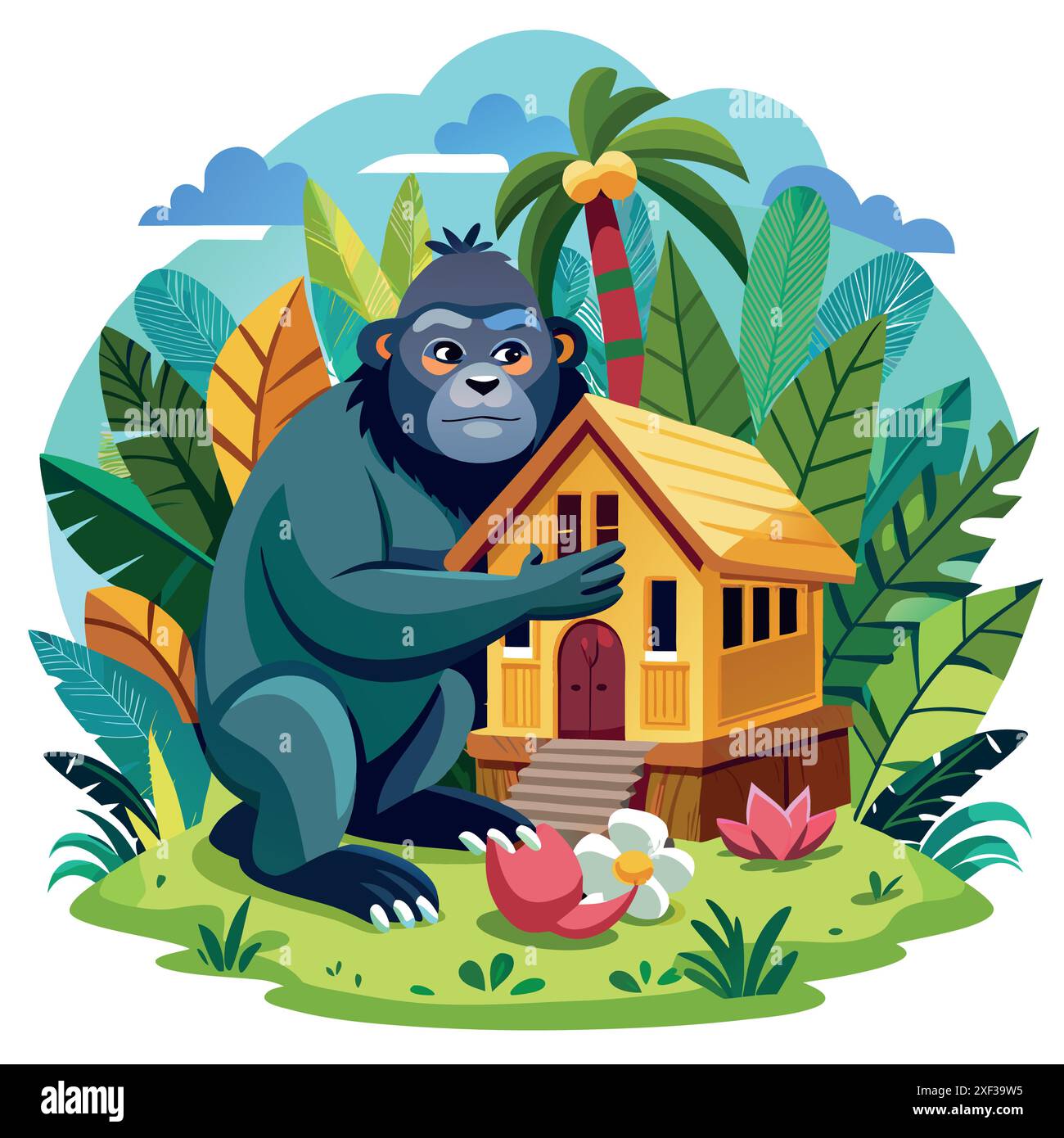 Emperor Tamarin monkey incapable looks school vector. AI generated ...