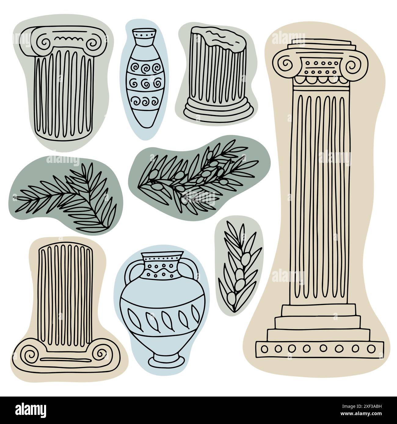 Set of marble ancient columns Stock Vector Image & Art - Alamy