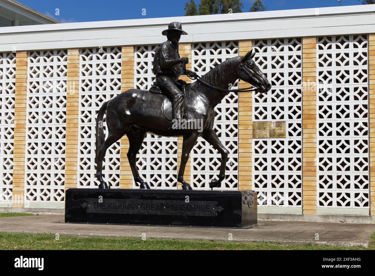 The horseman statue in Kilkivan, Queensland, Australia is a life-size ...