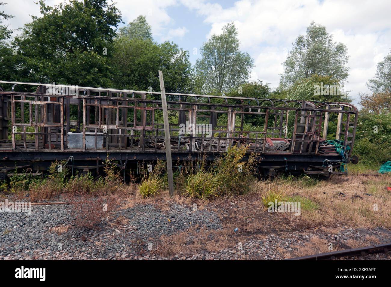 Carcass of an old Railway Carriage just past Wittersham Road Station on ...