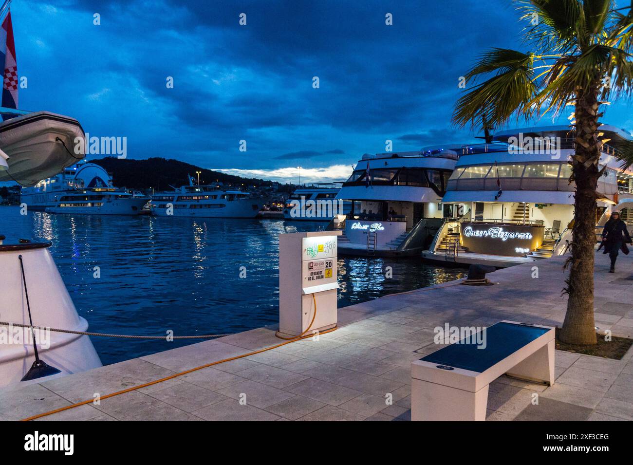 Superyachts moored at the ferry port, Split, Croatia Stock Photo - Alamy