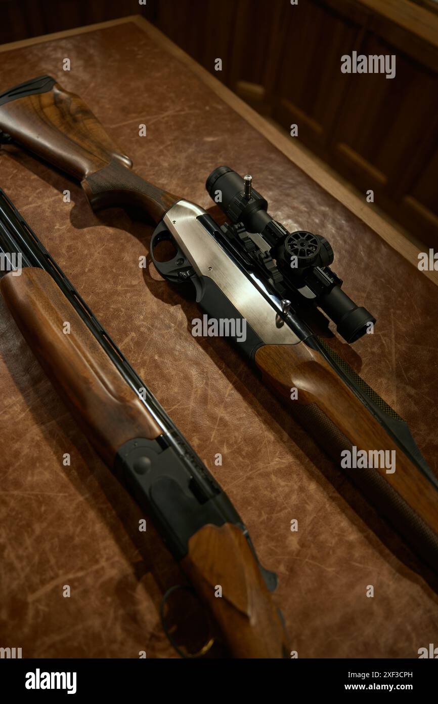 Gun for hunting with and without sight weapon shop assortment Stock ...