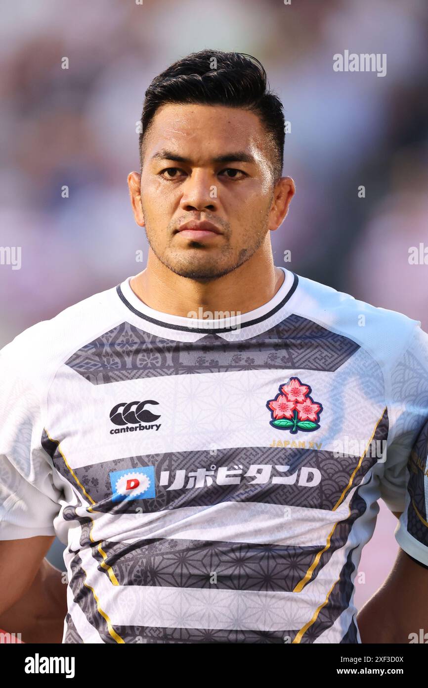 Tokyo, Japan. 29th June, 2024. Amanaki Saumaki (JPN) Rugby : Lipovitan ...