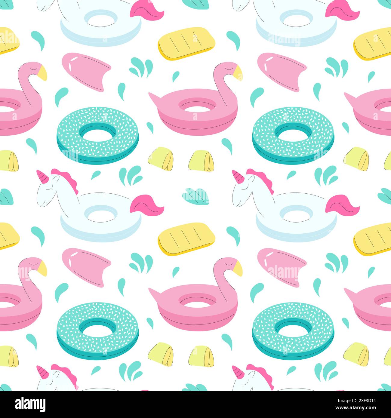 Swimming pool inflatable rings Stock Vector Images - Alamy