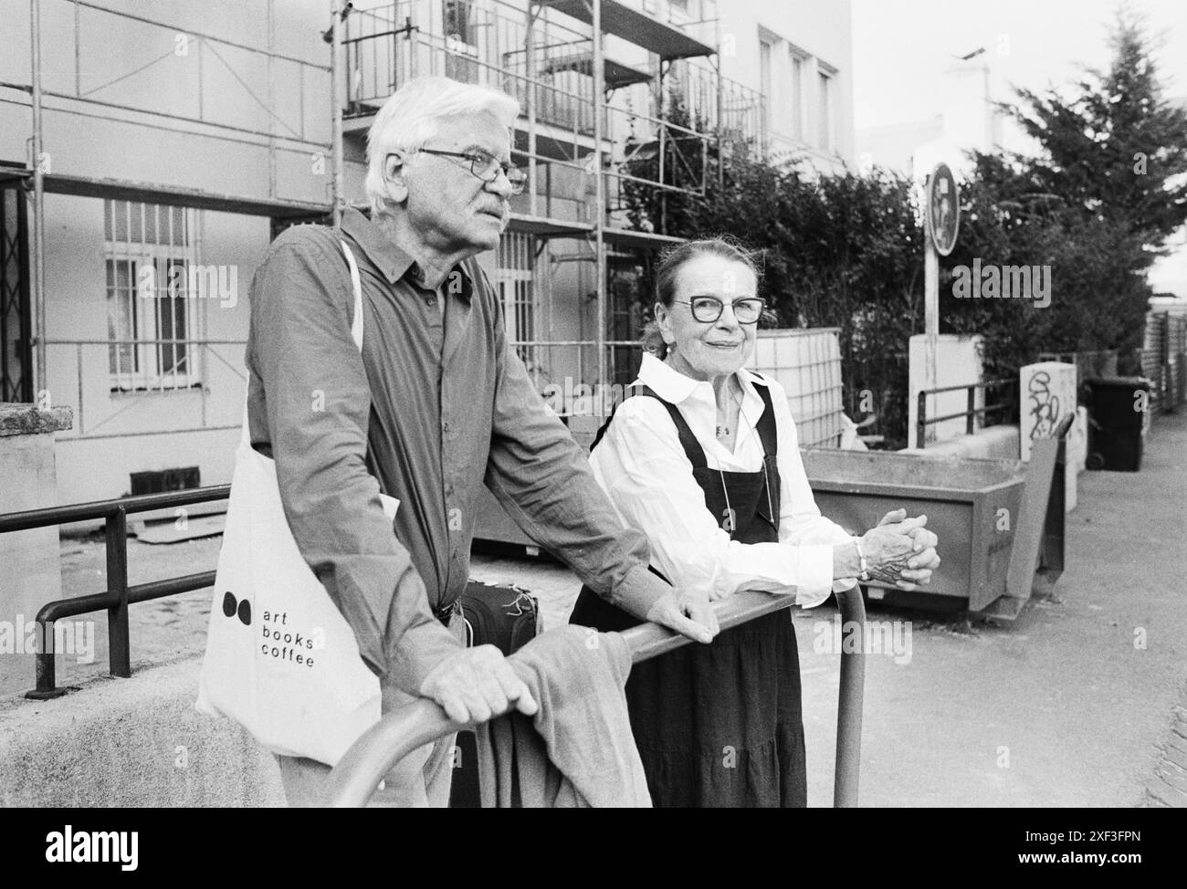 Film director Dusan Hanak and actress Iva Janzurova rest after filming ...