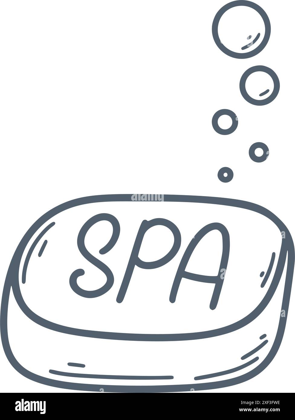 Bar soap with bubbles hand drawn clip art. Eco products for spa and ...