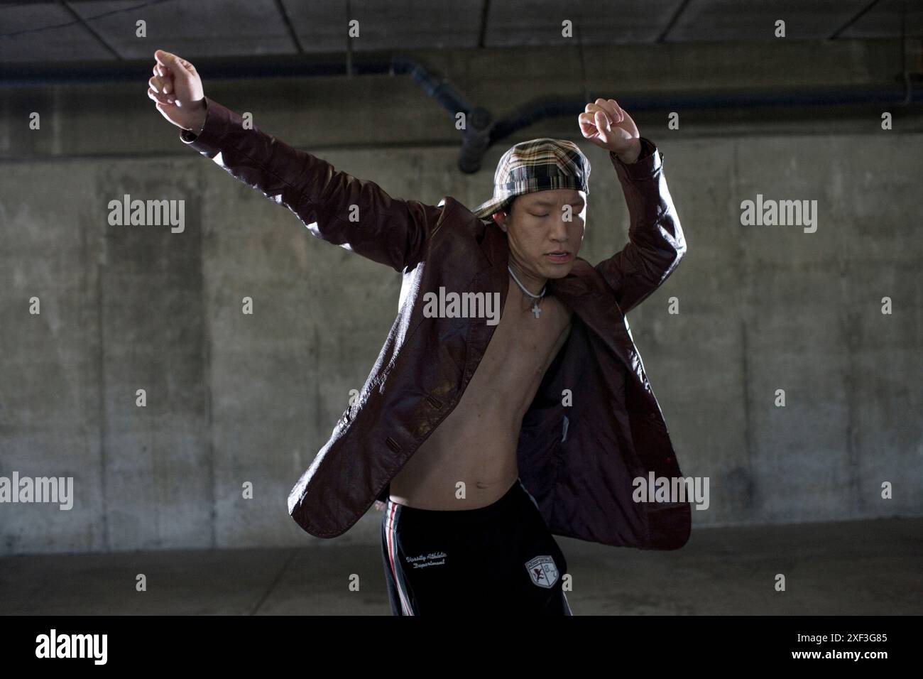 Chinese dancer dances inside garage, San Diego, California Stock Photo ...
