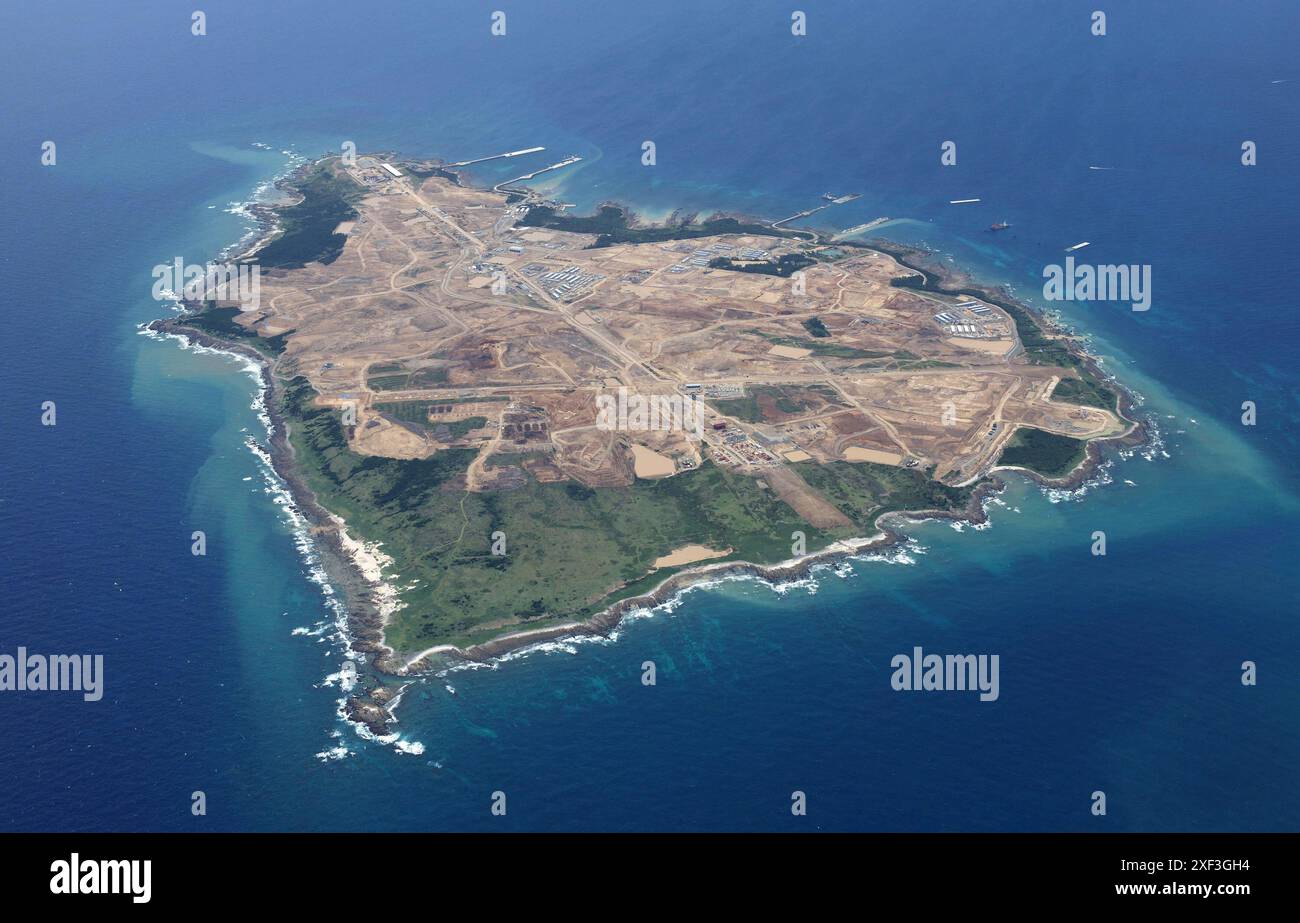 A new Japanese Self-Defense Forces base on Mageshima Island is under ...