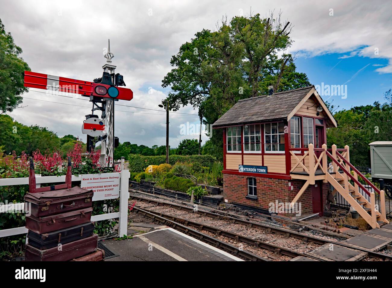 Entrance to Tenterden Town Station, on the Kent and East Sussex Railway ...