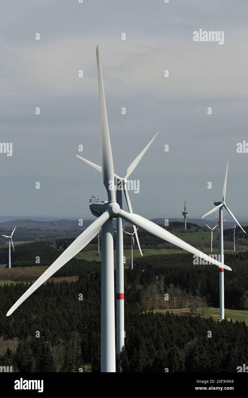 Photographs from 100m high Wind Turbines in Germany Stock Photo - Alamy