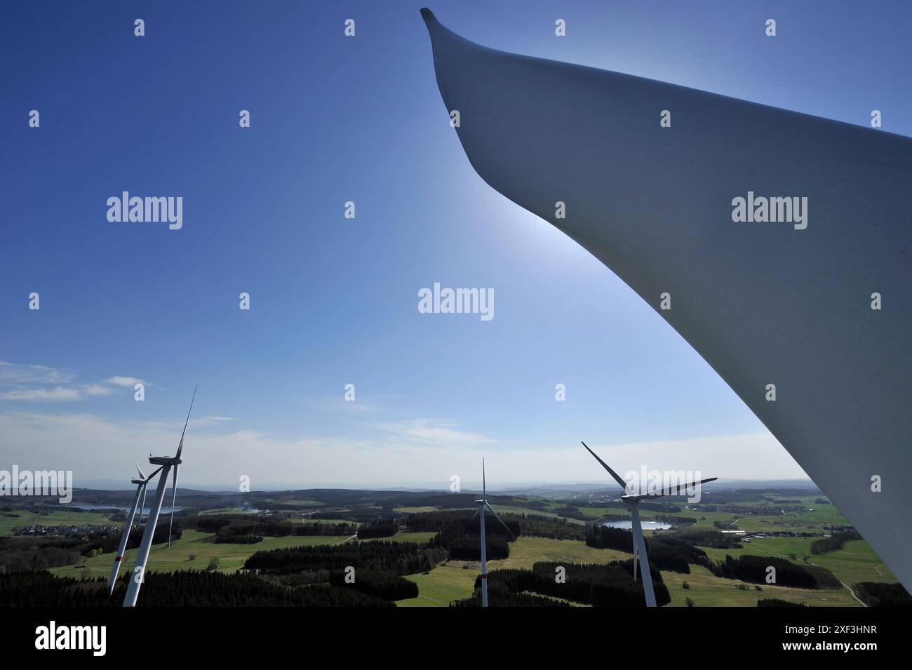 Photographs from 100m high Wind Turbines in Germany Stock Photo - Alamy
