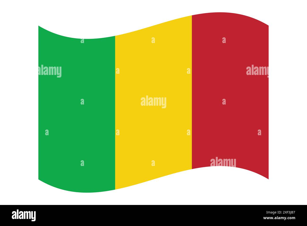 Flag of Mali. National symbol in official colors. Template icon ...