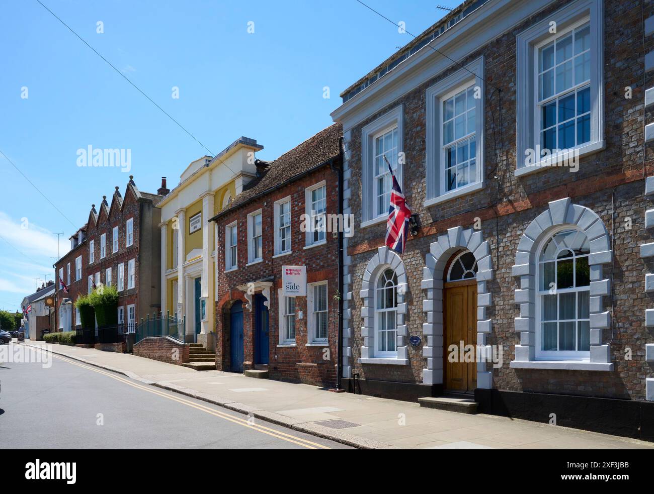 High Street at the Berkshire country town of Hungerford, south east ...