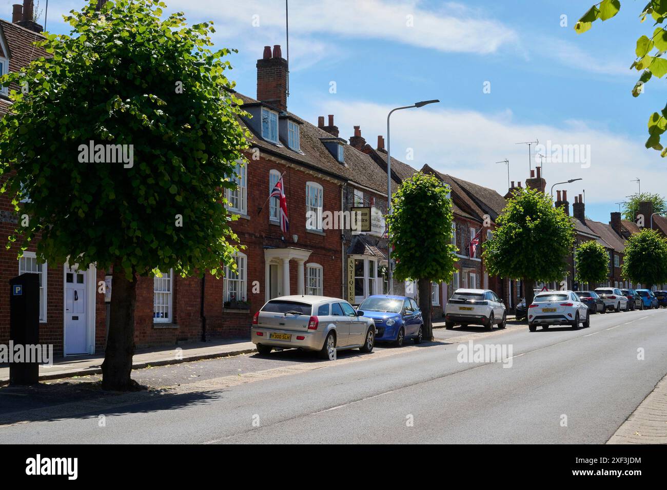 High Street at the Berkshire country town of Hungerford, south east ...