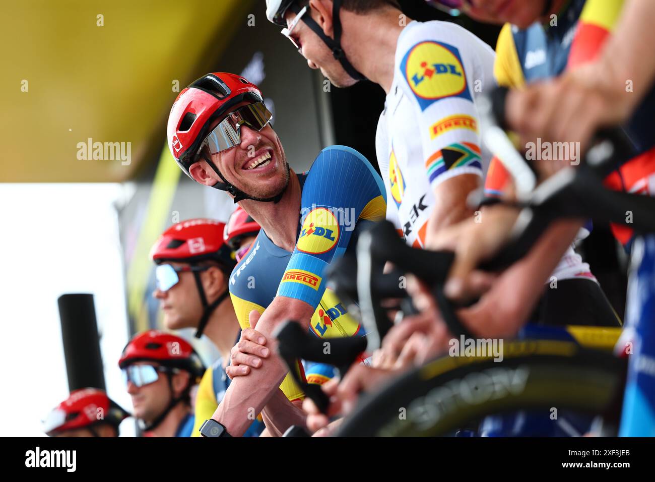 Plaisance, Italy. 01st July, 2024. Belgian Tim Declercq of Lidl-Trek ...