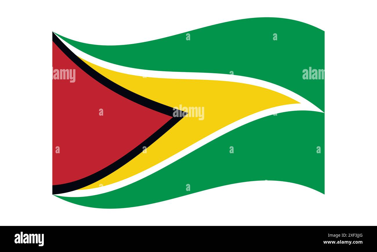 Flag of Guyana. National symbol in official colors. Template icon. Abstract vector background ...