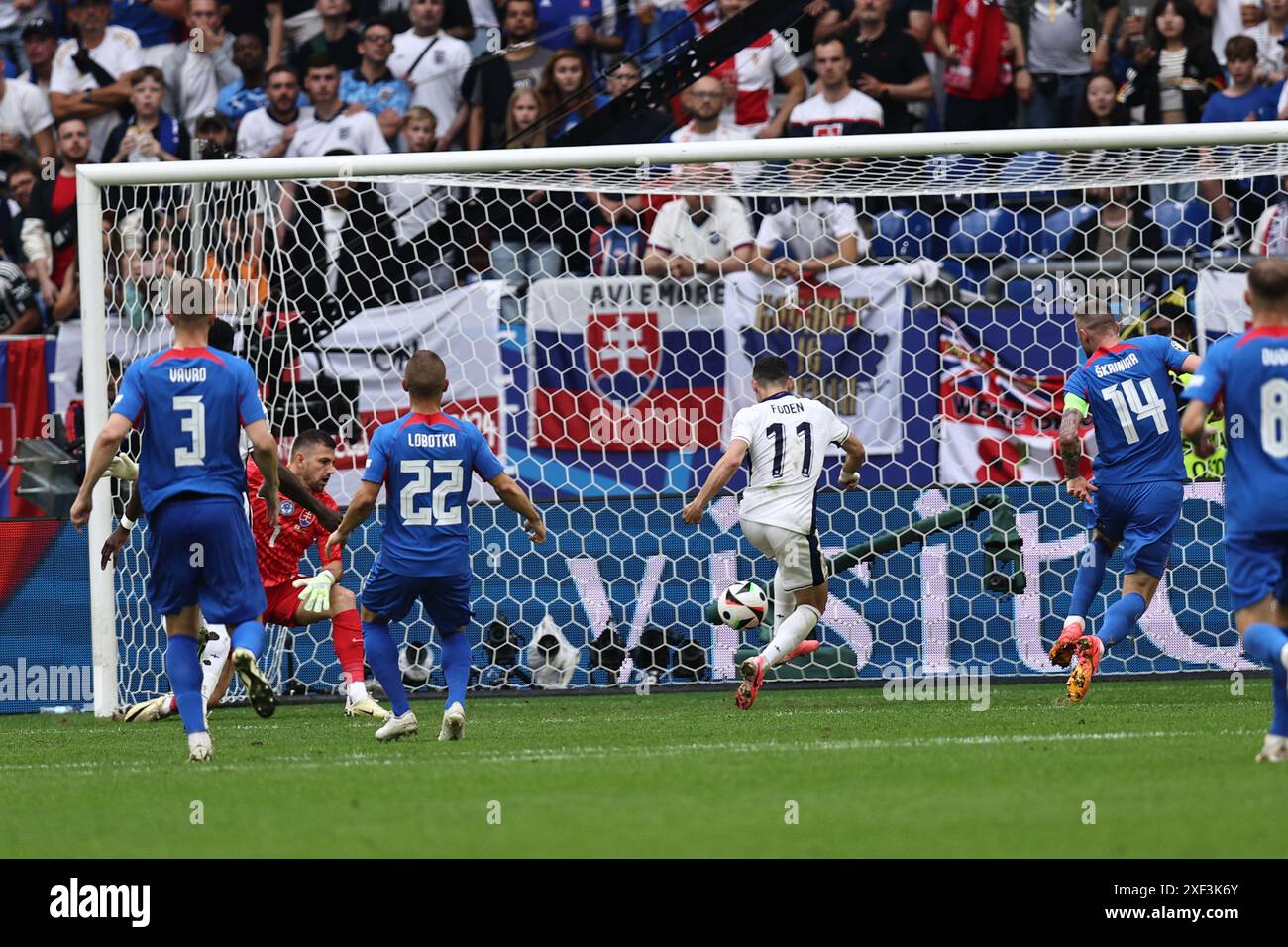 Phil Foden (England)Martin Dubravka (Slovakia) during the UEFA Euro ...