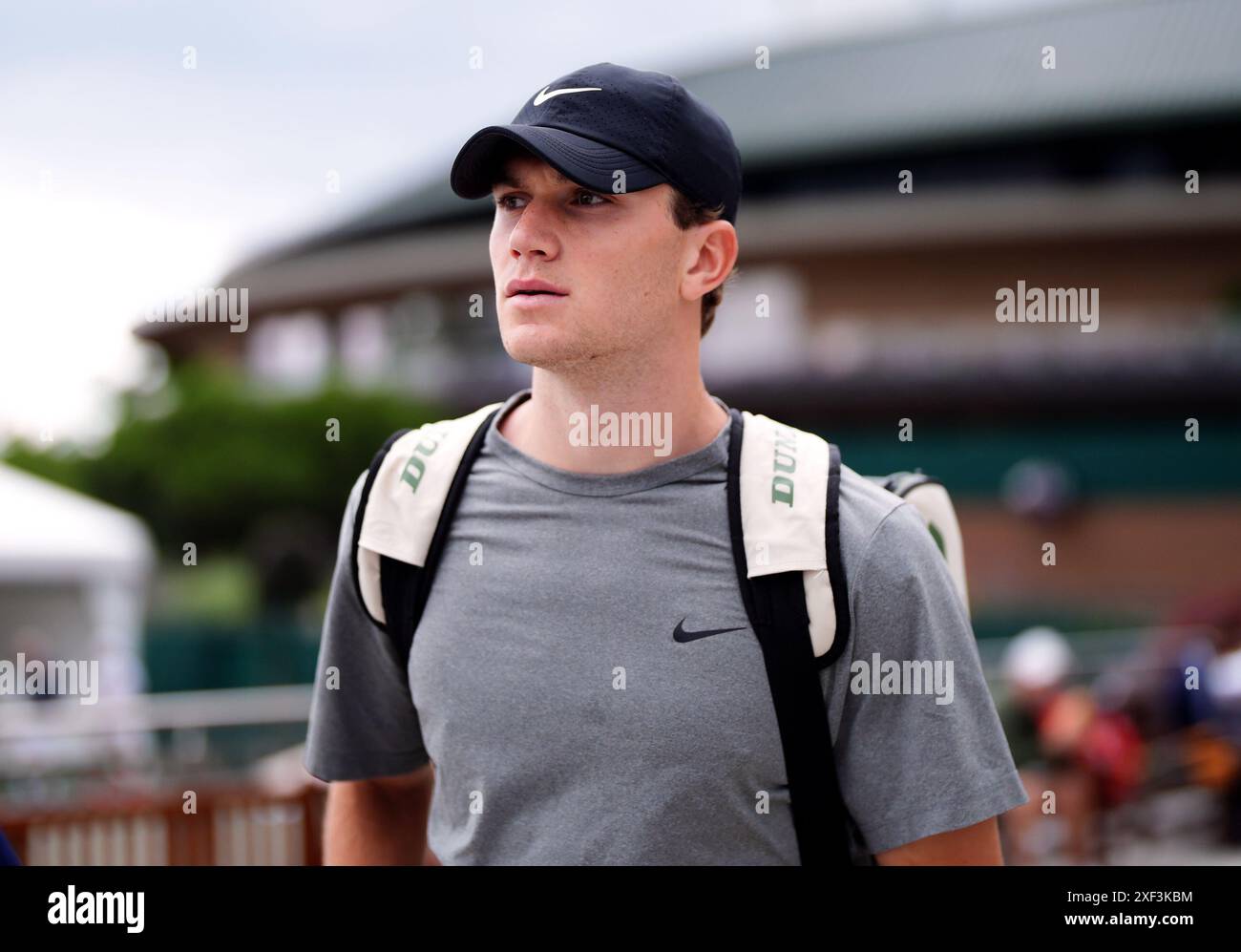 Jack Draper arrives at the practise courts on day one of the 2024 ...