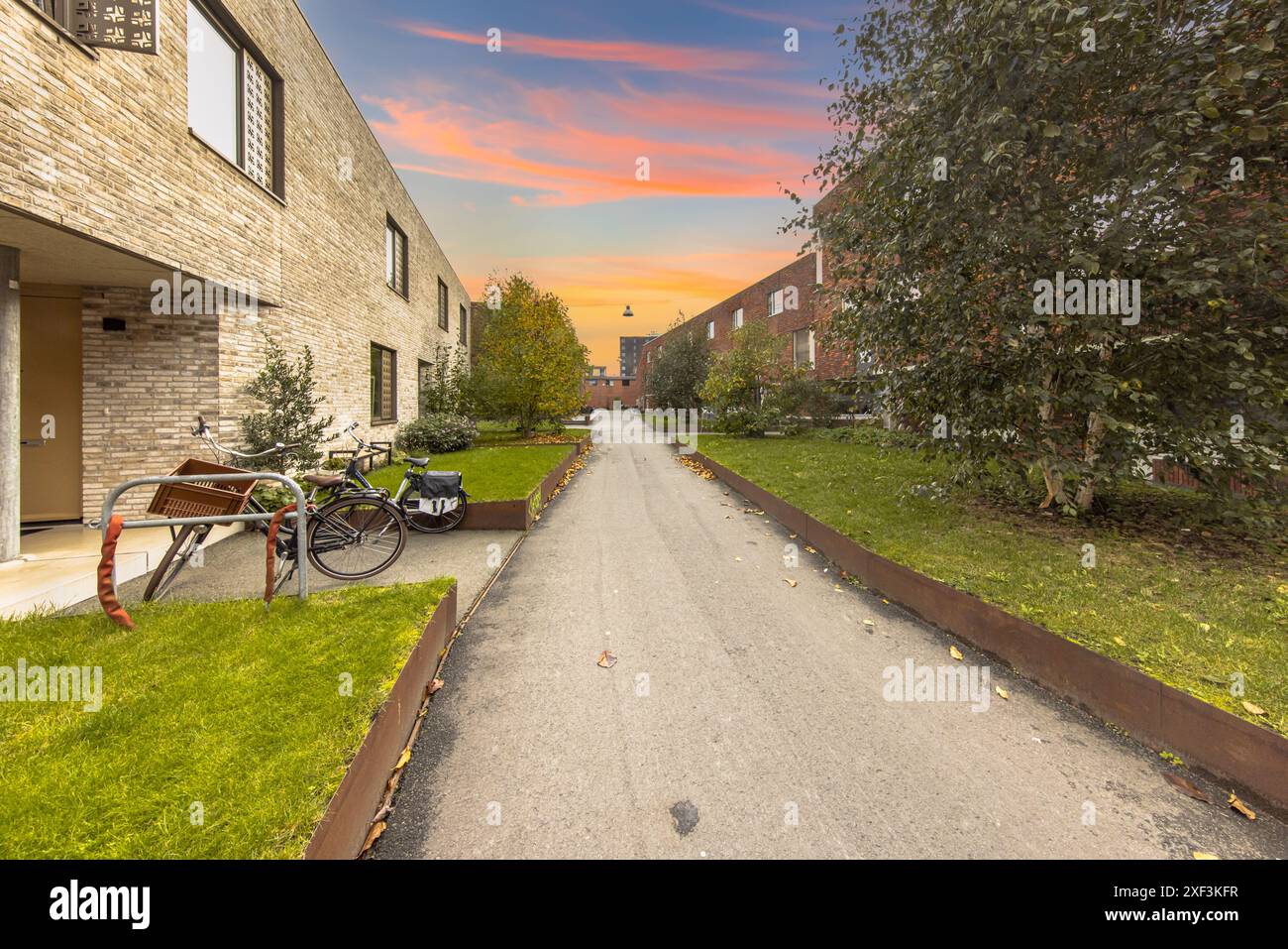 Modern living community in the dutch city of Groningen. Contemporary ...