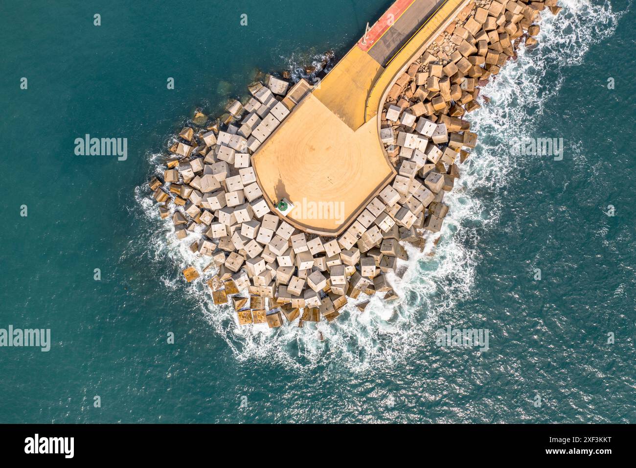 Aerial view concrete breakwater hi-res stock photography and images - Alamy