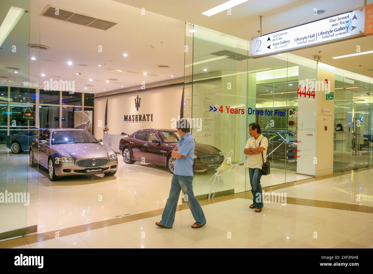 Thailand, Bangkok - Maserati car show room in Siam Paragon mall Stock ...