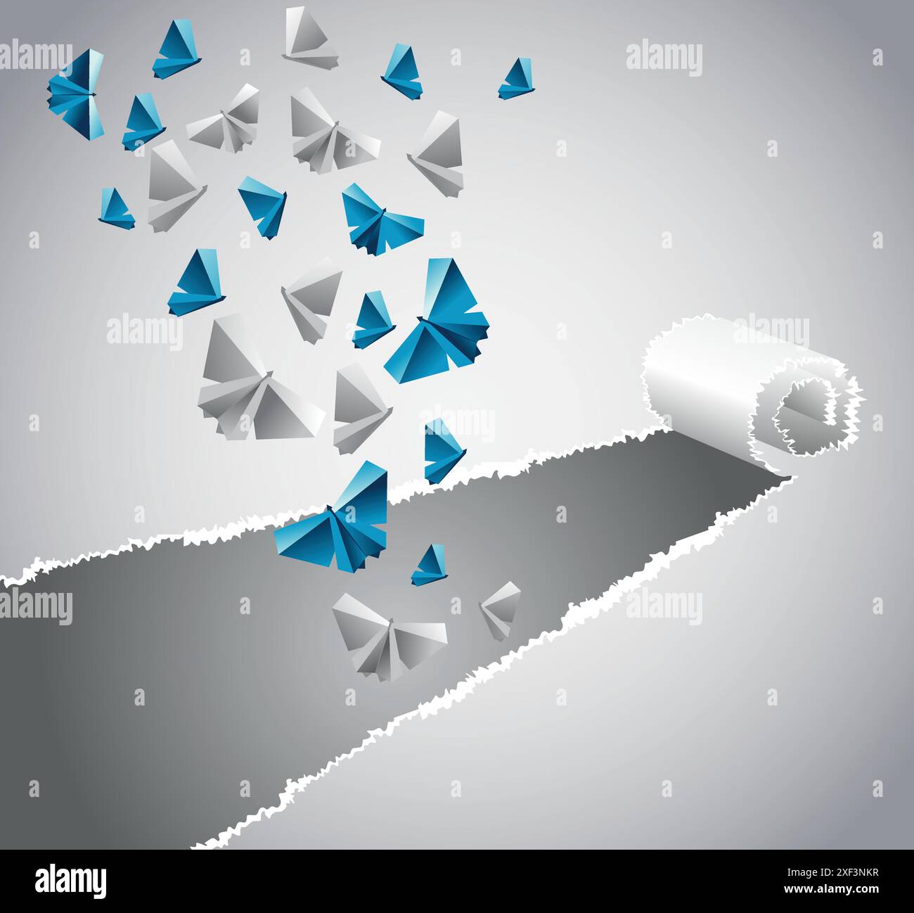 Origami background. Paper is transformed to butterflies Stock Vector ...