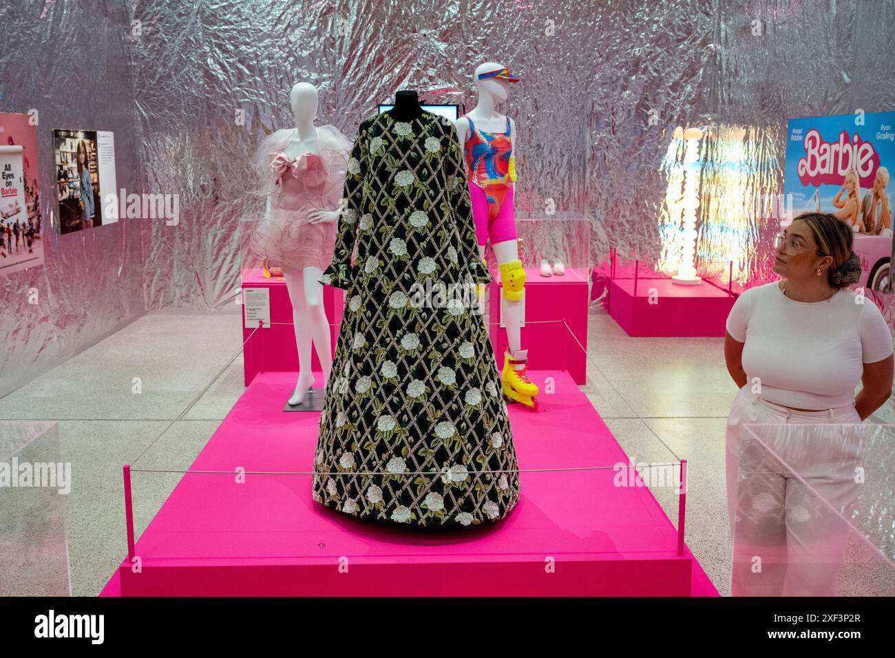 London, UK. 1 July 2024. Costumes from 'Barbie: The Movie', 2023, at a ...