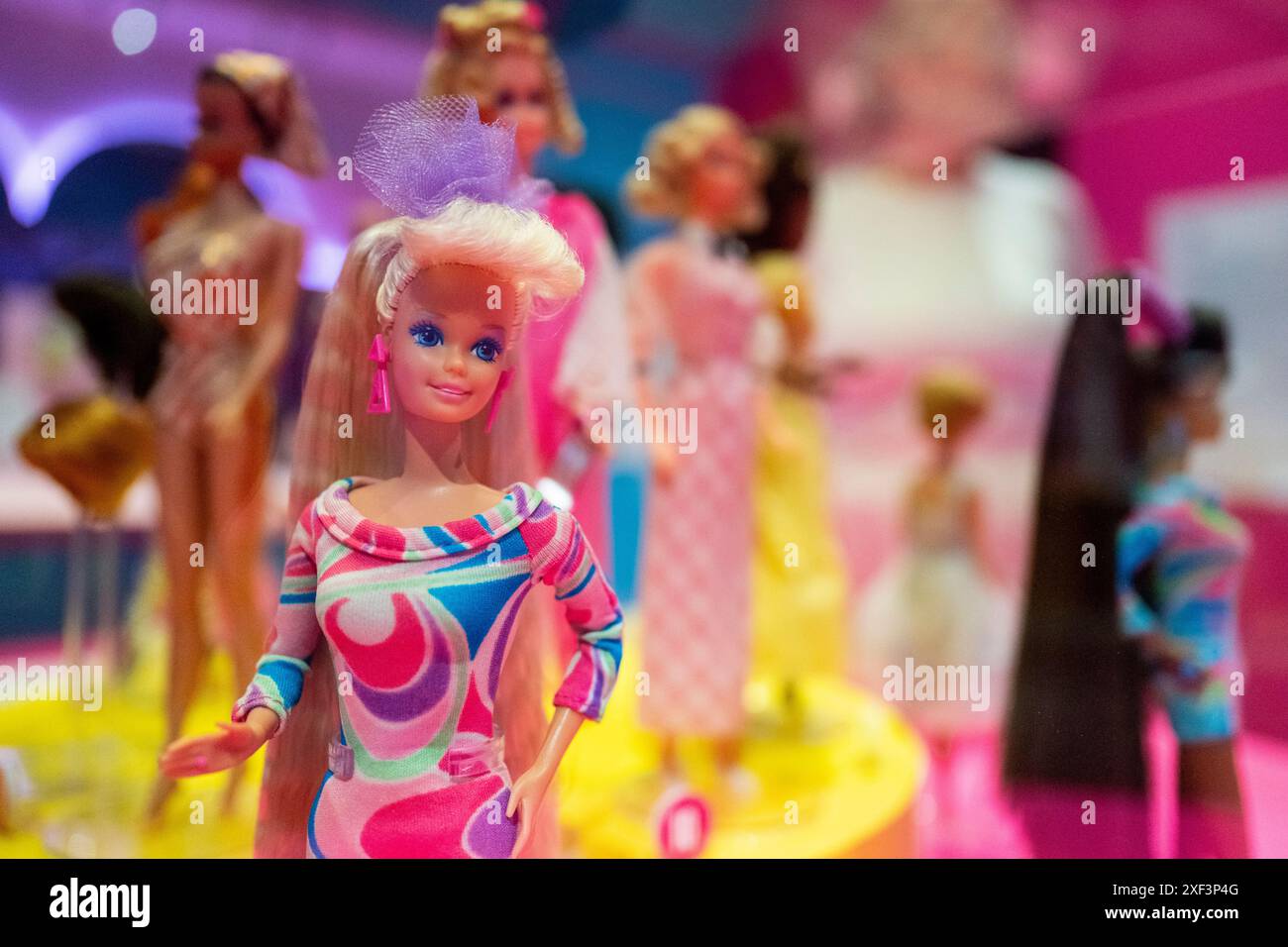 London, UK. 1 July 2024. (L) 'Totally Hair Barbie Doll', 1992, at a ...