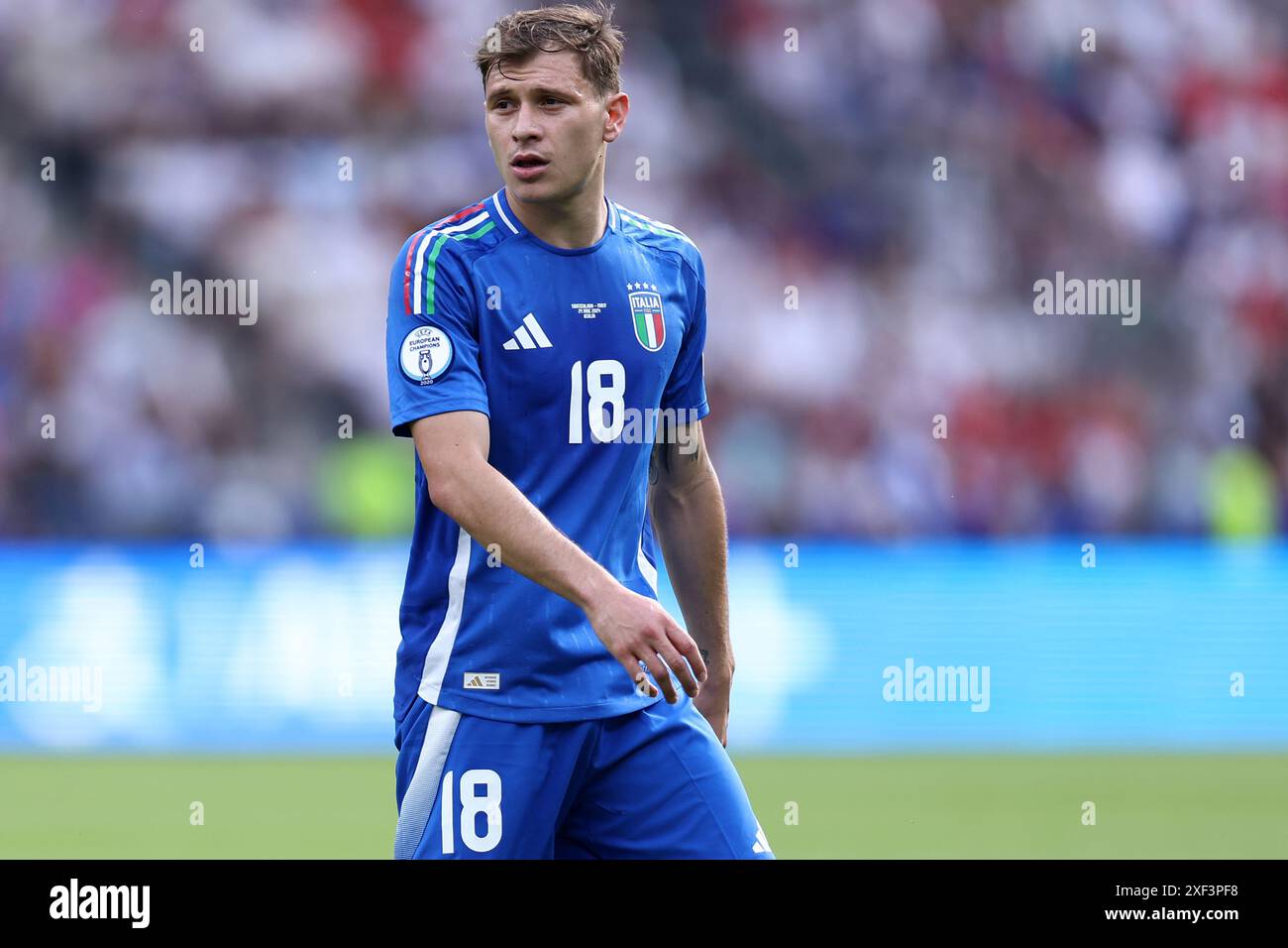 Nicolo Barella of Italy looks on during the Uefa Euro 2024 round of 16 ...