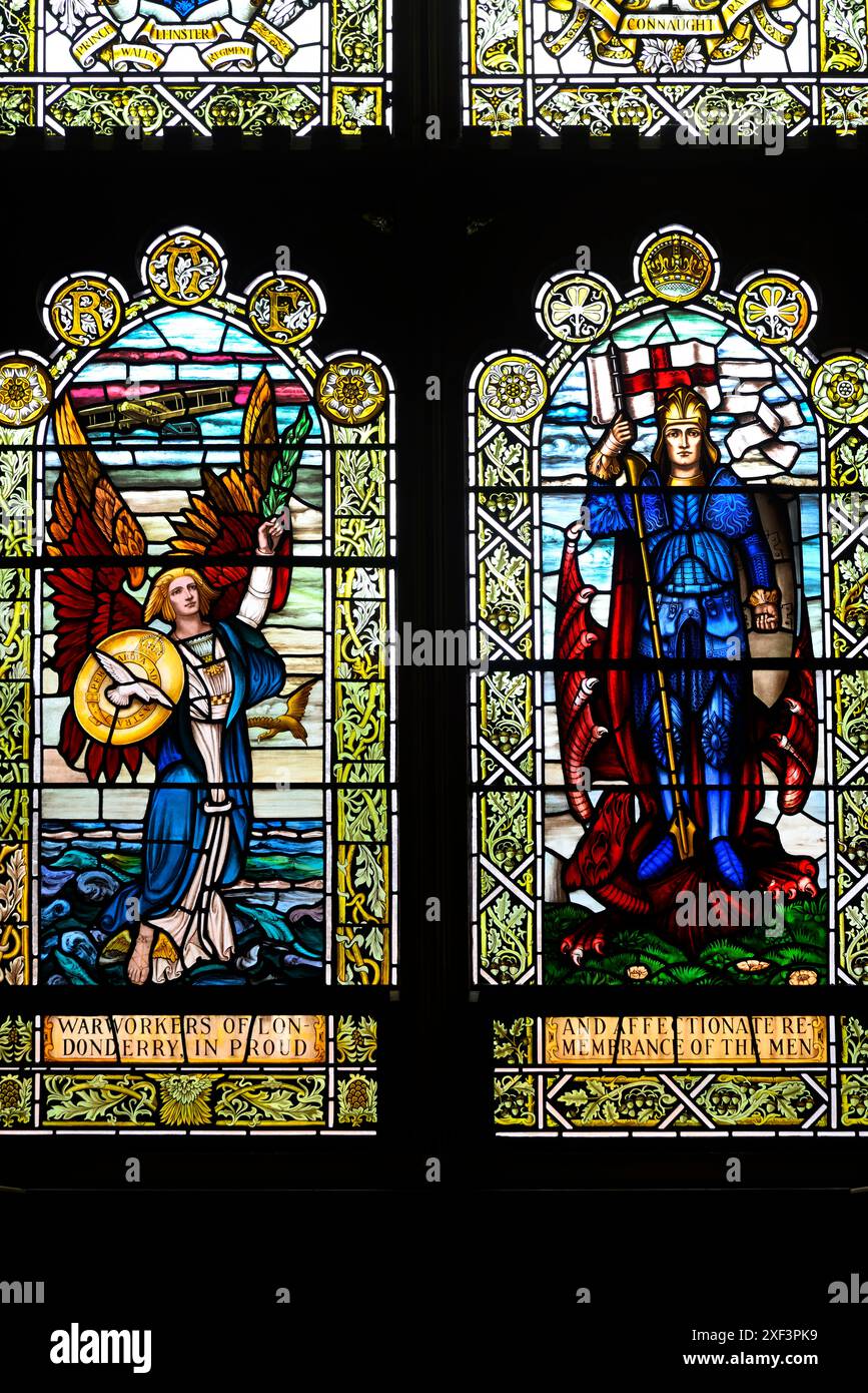 Stained Glass Windows Guildhall Derry Stock Photo - Alamy