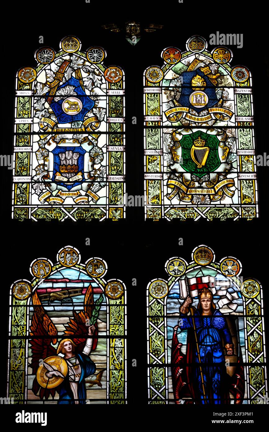 Stained Glass Windows Guildhall Derry Stock Photo - Alamy