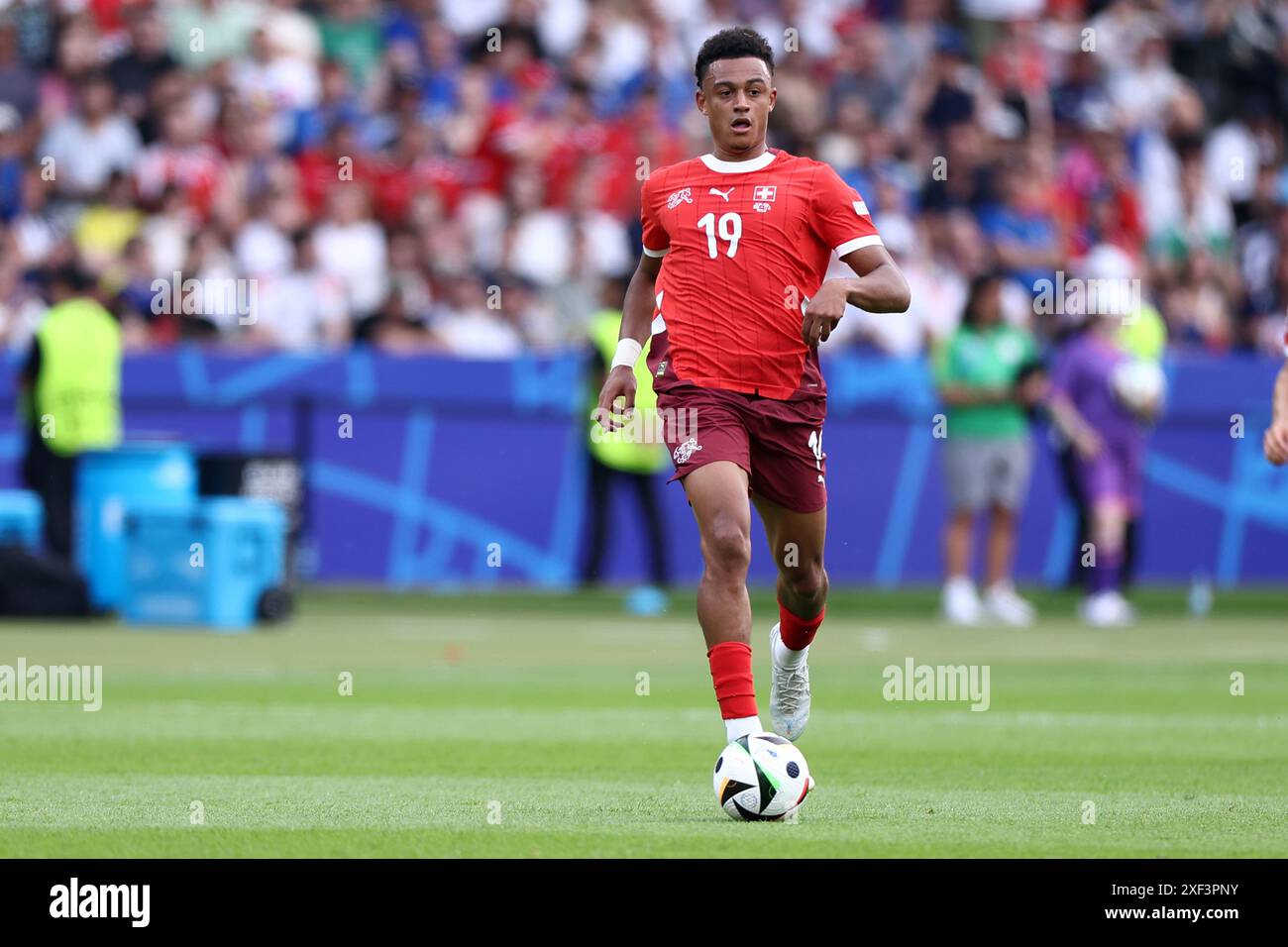 Dan Ndoye of Switzerland in action during the Uefa Euro 2024 round of ...