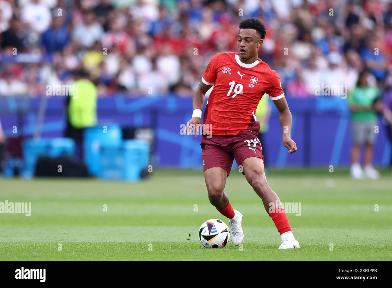 Dan Ndoye of Switzerland in action during the Uefa Euro 2024 round of ...