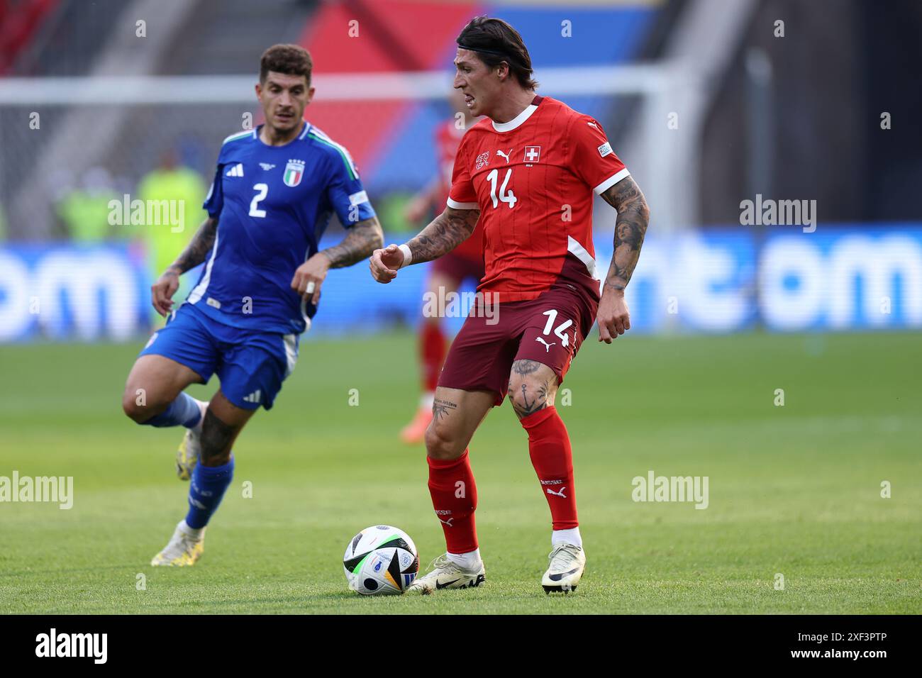 Steven Zuber of Switzerland in action during the Uefa Euro 2024 round ...