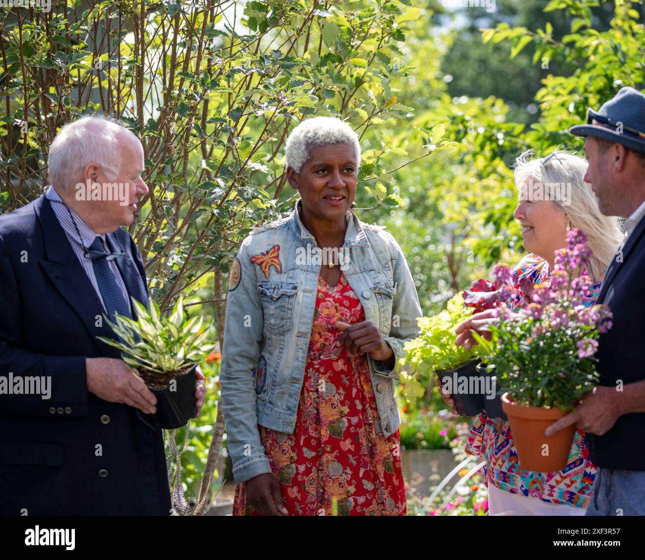 East Molesey, UK. 1st July, 2024.Arit Anderson, designer of the RHS ...
