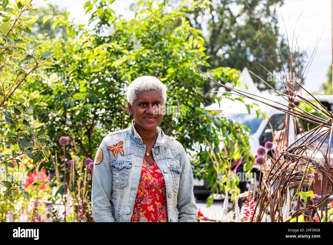 East Molesey, UK. 1st July, 2024.Arit Anderson, designer of the RHS ...