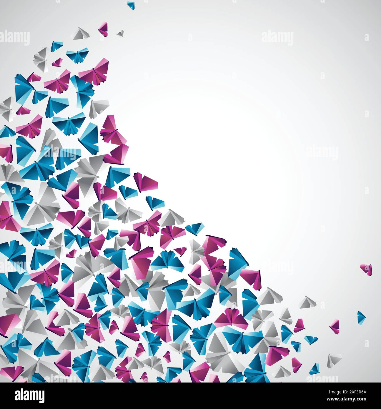 Origami abstract background. Paper butterfly in the sky Stock Vector ...