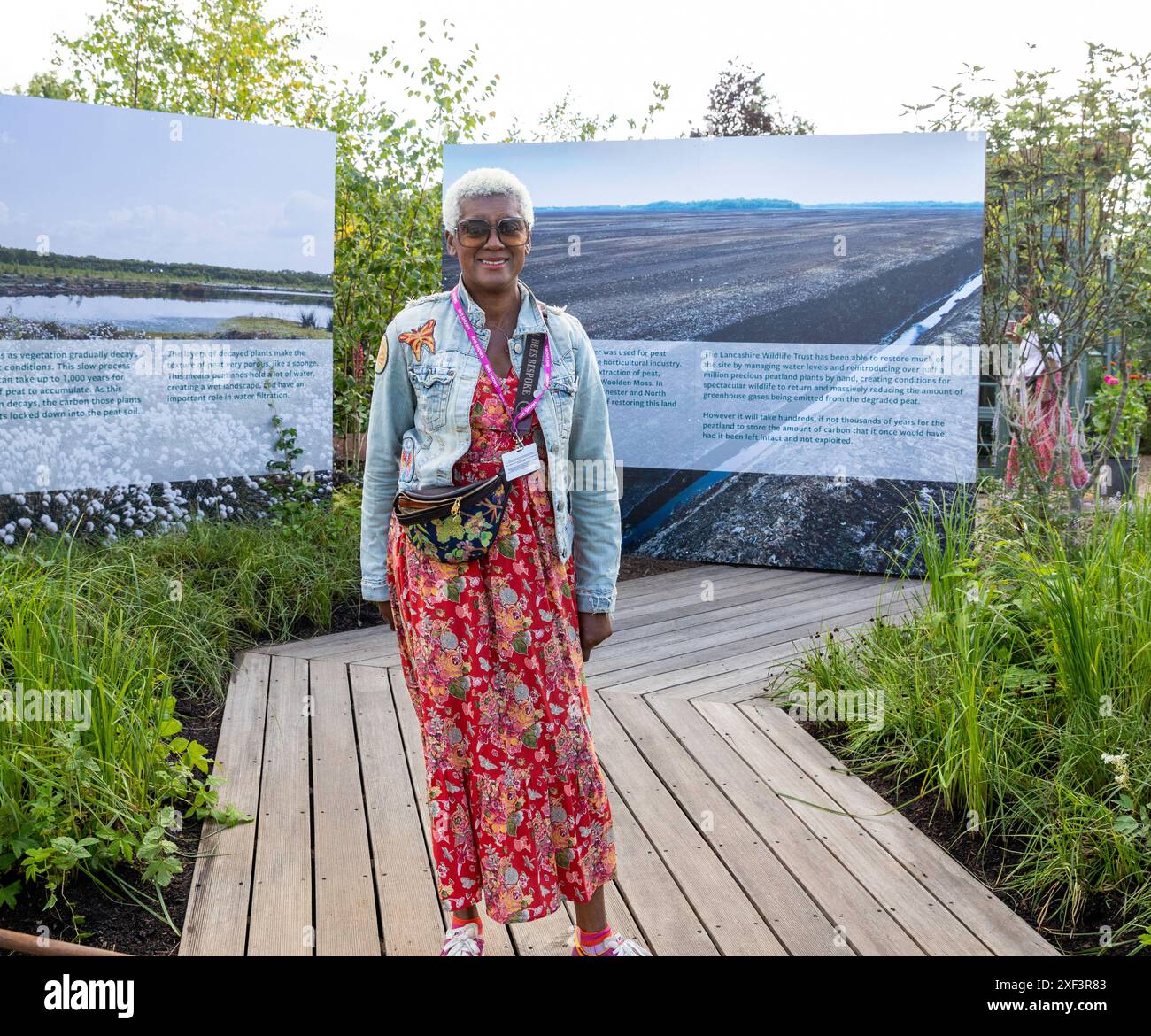 East Molesey, UK. 1st July, 2024.Arit Anderson, designer of the RHS ...