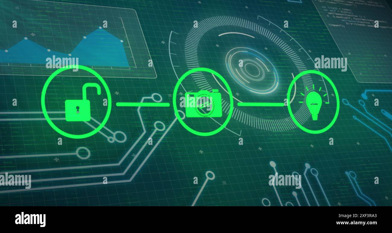 Digital network icons data processing hi-res stock photography and ...