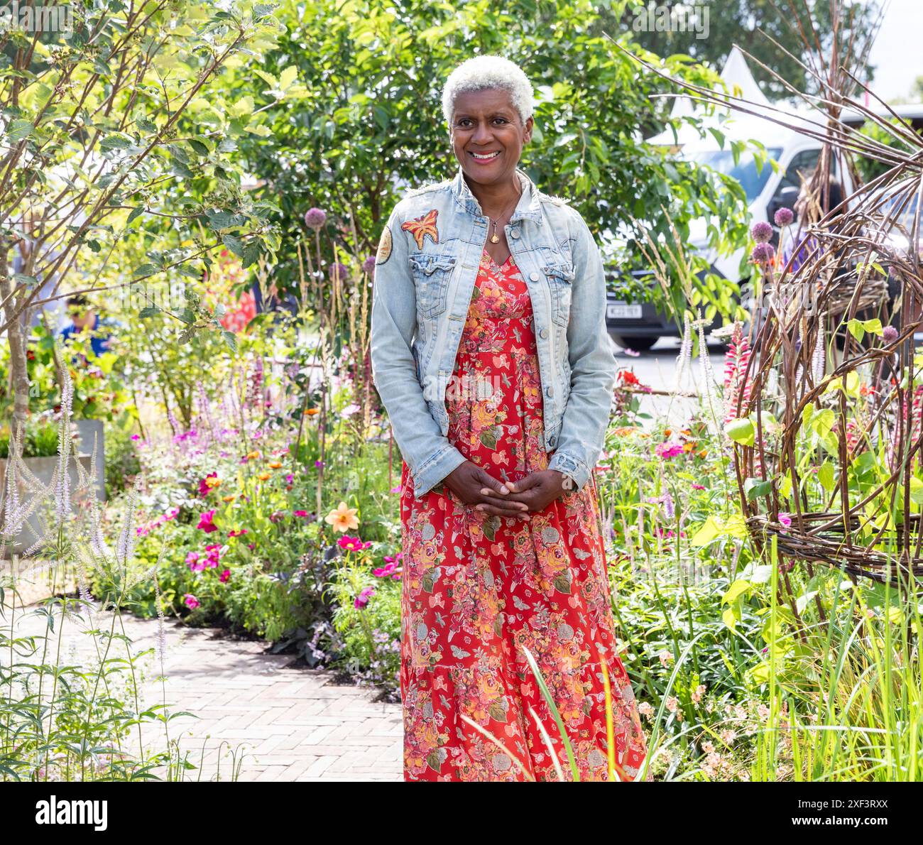 East Molesey, UK. 1st July, 2024.Arit Anderson, designer of the RHS ...