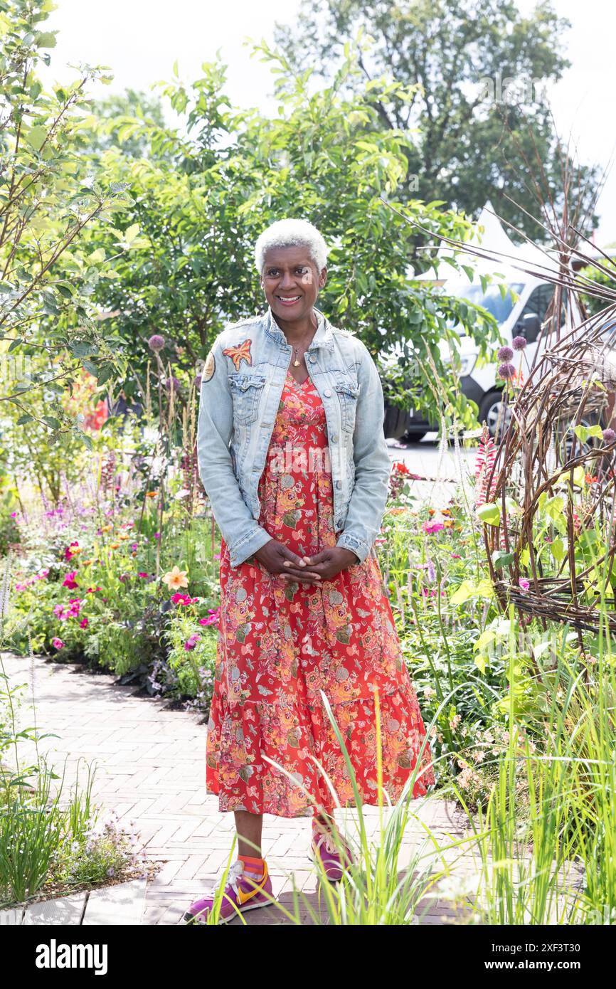 East Molesey, UK. 1st July, 2024.Arit Anderson, designer of the RHS ...