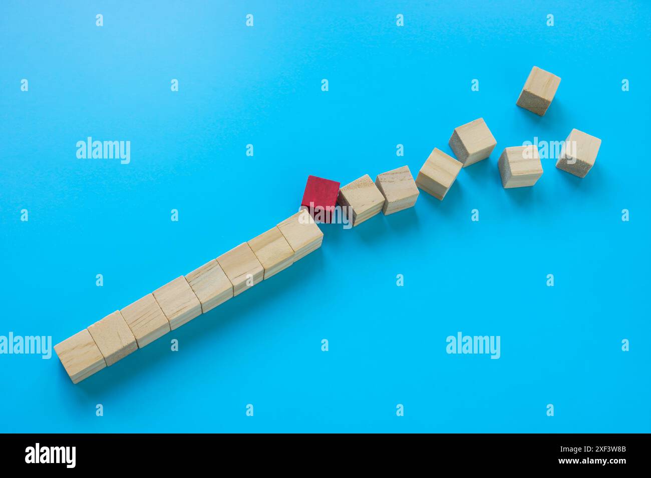 The line of cubes is broken by an unexpected obstacle. Overcoming ...