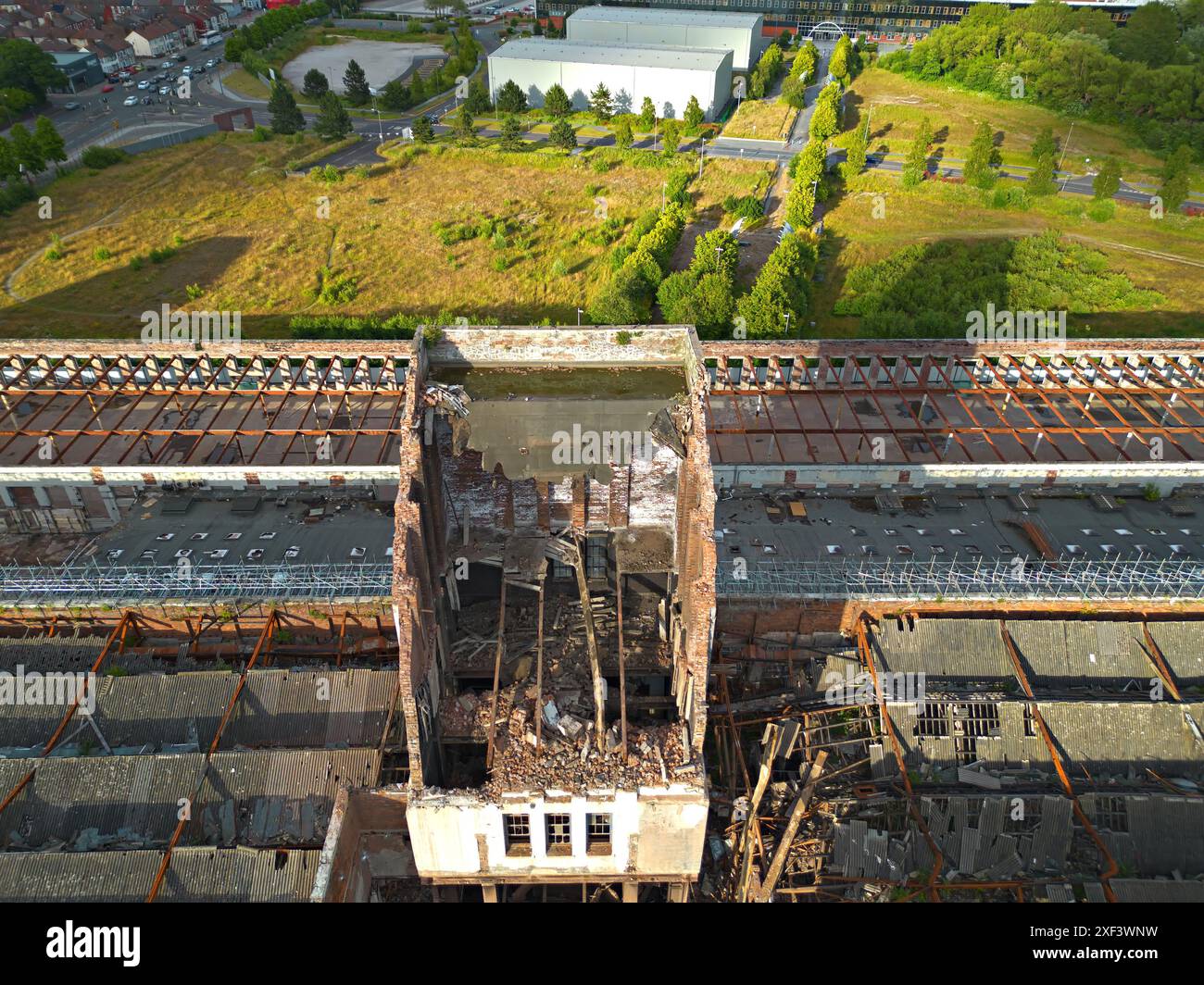 Liverpool, UK. 1st July, 2024. Work is underway to demolish and ...