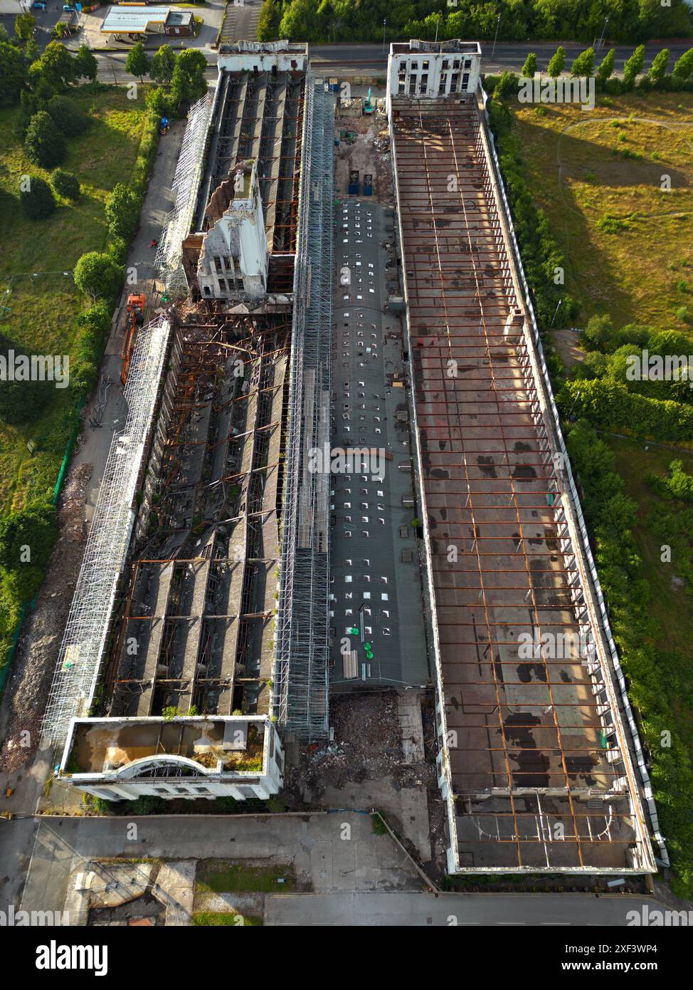 Liverpool, UK. 1st July, 2024. Work is underway to demolish and ...