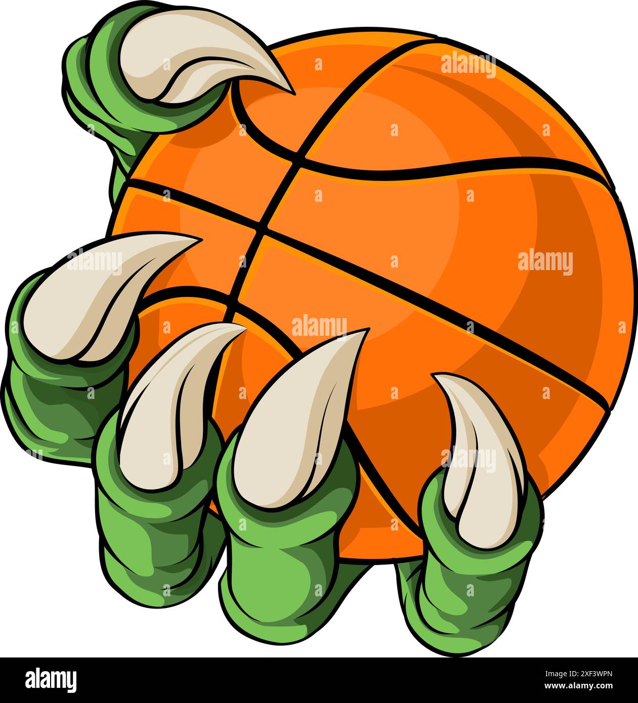 Basketball Ball Claw Cartoon Monster Animal Hand Stock Vector Image ...
