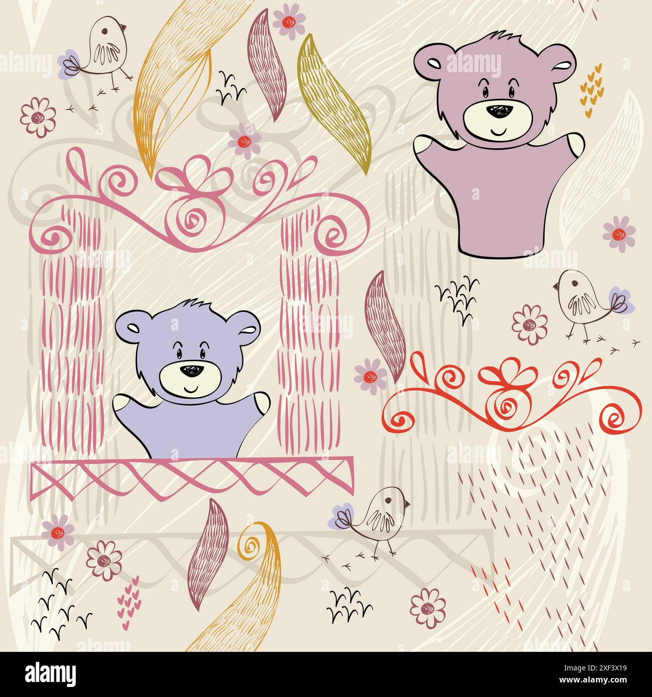 Hand puppet of dolls in puppet theater Stock Vector Image & Art - Alamy
