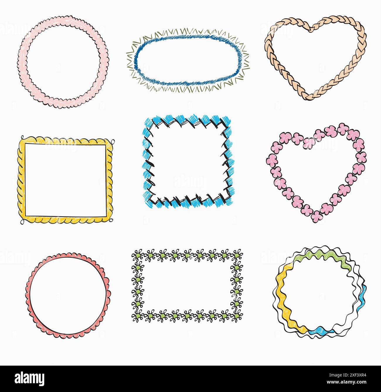 Illustration of Hand-Drawn Doodles and Design Elements Stock Vector ...