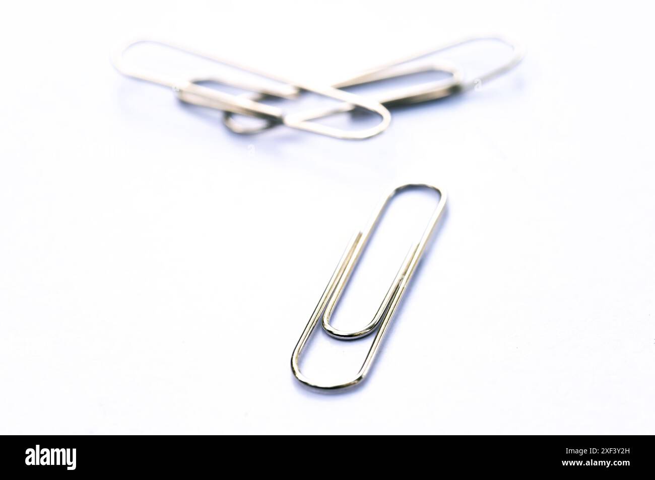 Metal clip. Office paper clip for important documents and files ...