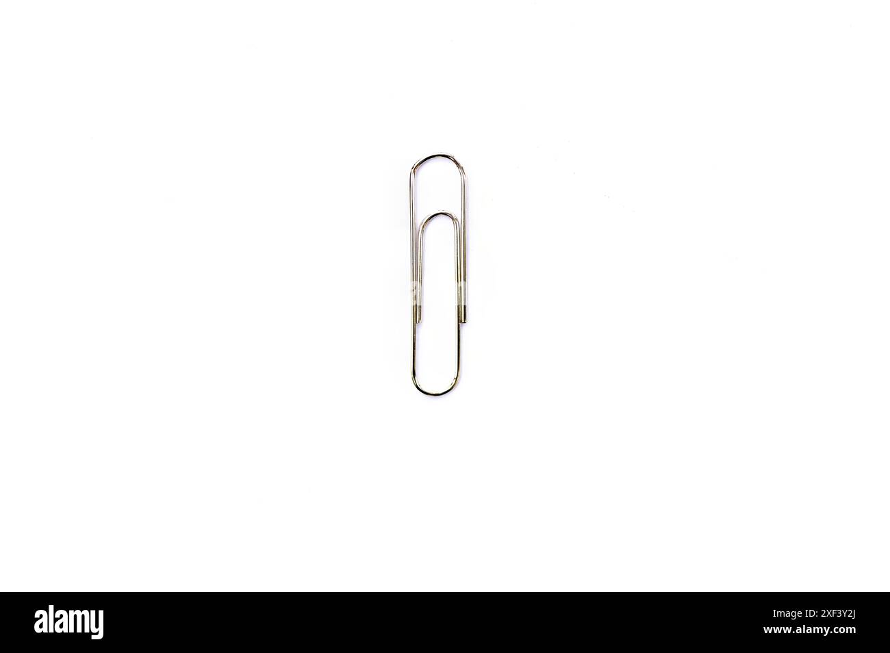 Metal clip. Office paper clip for important documents and files ...